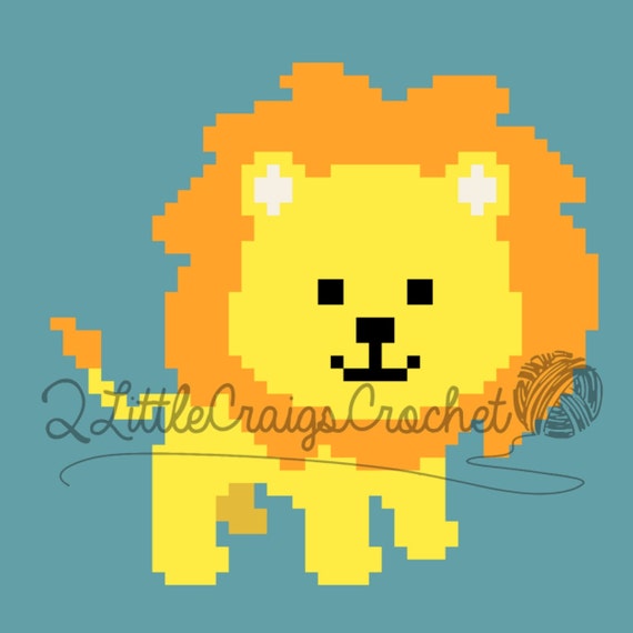 INSTANT DOWNLOAD Lion Crochet Graph by 2LittleCraigsCrochet