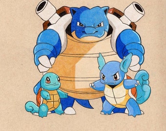 Squirtle evolution | Etsy