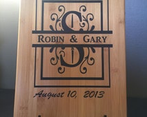 Unique monogram cutting board related items | Etsy