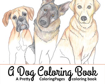 Dog coloring pages | Etsy