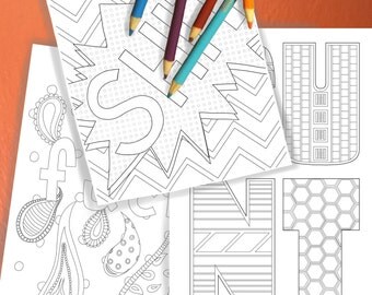 Faith Hope Love coloring pages by TheUncannyColoring on Etsy