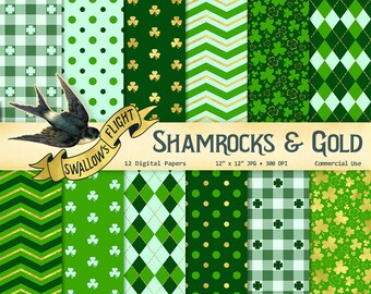 Irish digital paper | Etsy