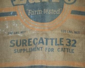 Burlap feed sack | Etsy