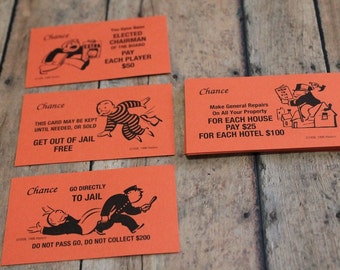 Monopoly chance | Etsy