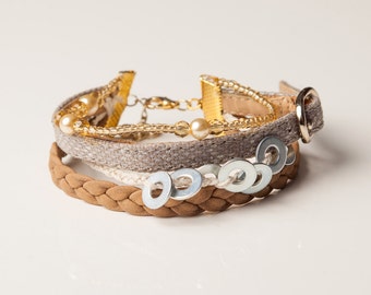 Items similar to Galactico - Art Glass Bracelet made by Michou Pascale ...