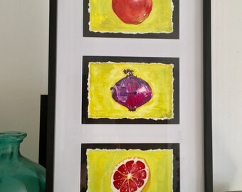 Grapefruit painting | Etsy