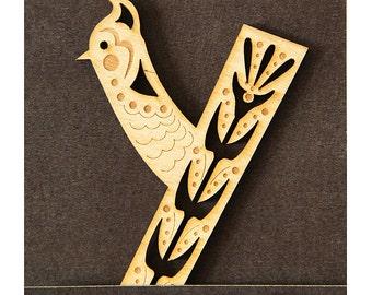 Wooden letter y | Etsy