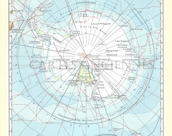 South pole map | Etsy
