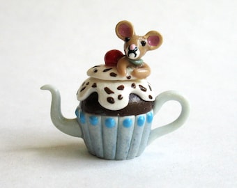 Miniature Fairy Hobbit Cluster House Teapot by ArtisticSpirit