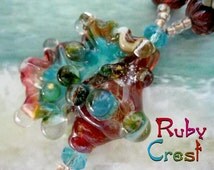 Unique lampwork shell beads related items | Etsy