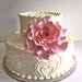 White Poppy Cake Topper Flower Cake Topper Clay Wedding Cake