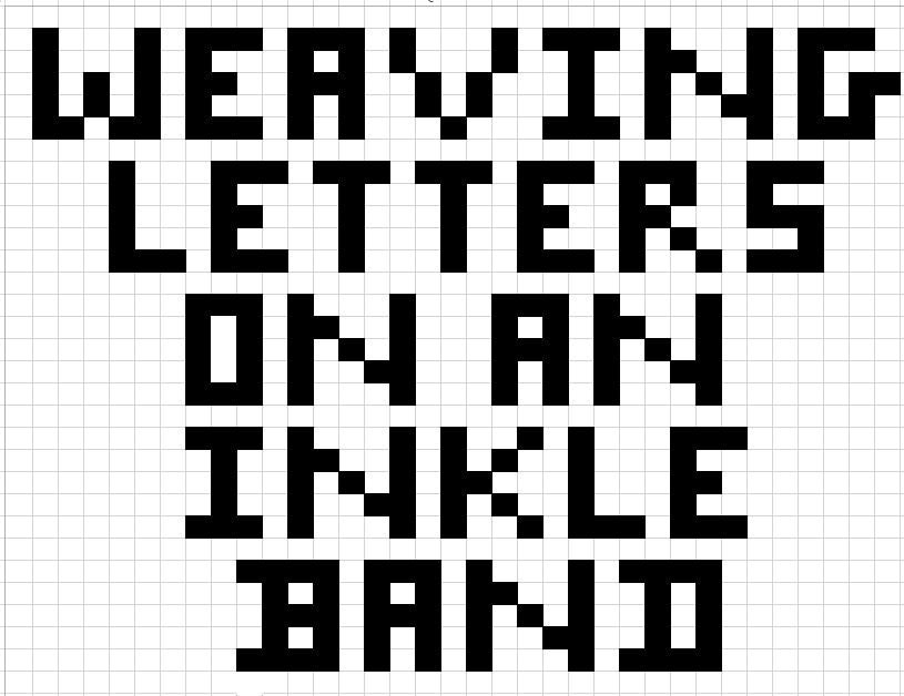 Inkle Weaving Letter Chart How to Weave Letters on a