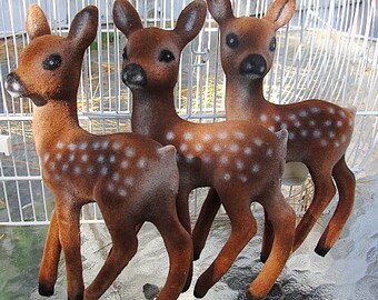 Unique flocked reindeer related items | Etsy