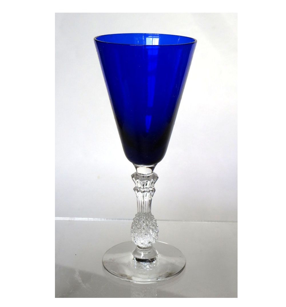 Morgantown Glass Plantation Cobalt Blue By Cheshirecatantiques