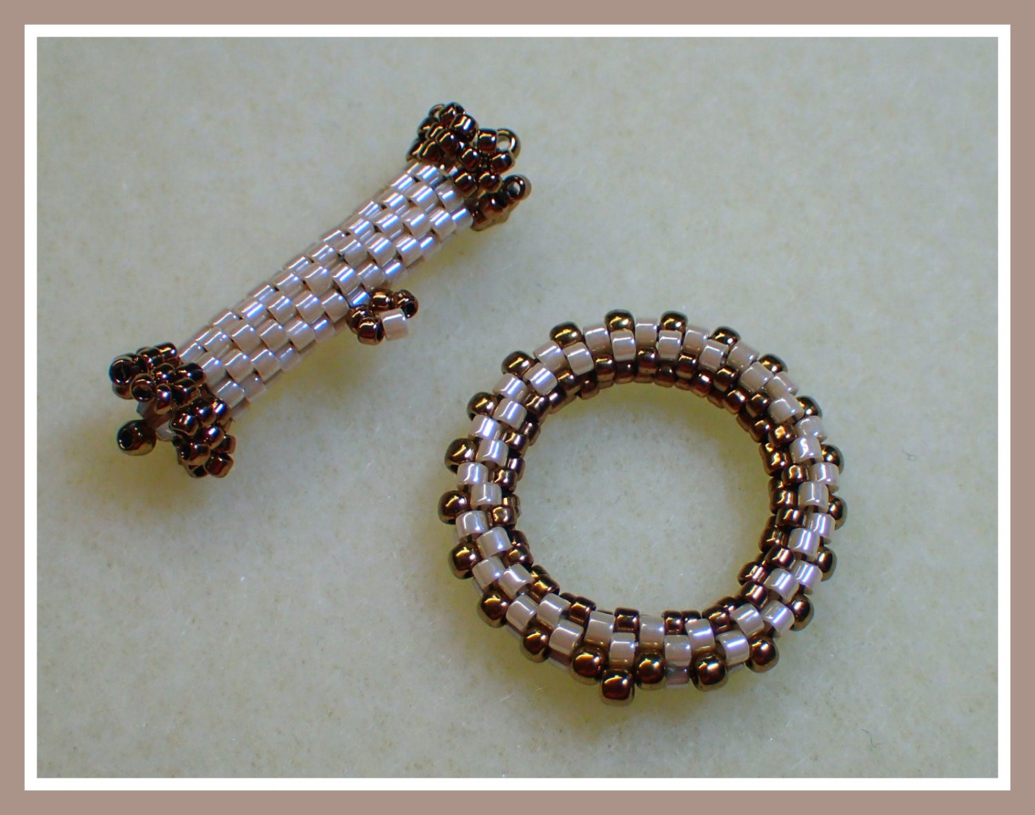 Beaded Peyote Toggle PDF Jewelry Making Tutorial INSTANT
