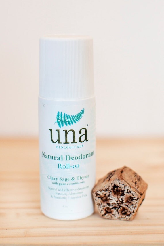 All Natural Deodorant Roll-On by UnaBiologicals on Etsy