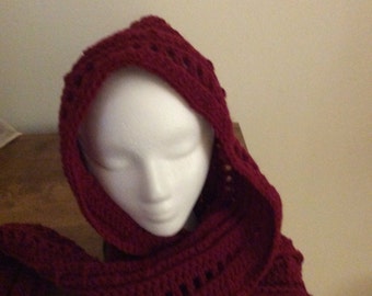 Snow White Hooded Scarf by Hitchingscrafts on Etsy