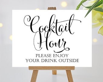Cocktail hour sign | Etsy