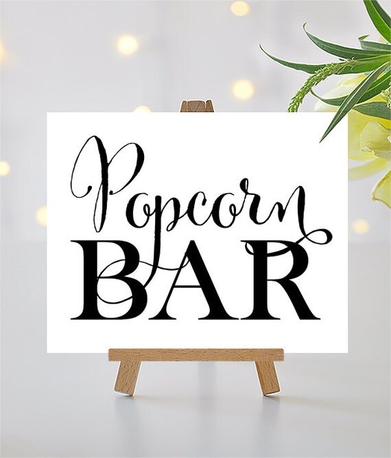 Diy Popcorn Bar Sign