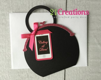 Purse invitations | Etsy