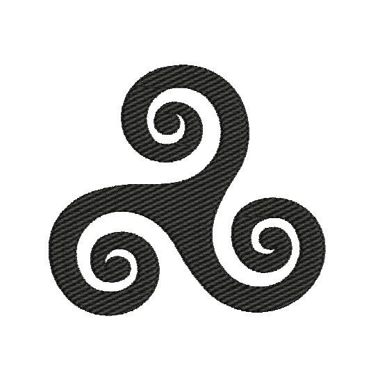 Embroidery design machine triskell symbol Celtes of Bretagne