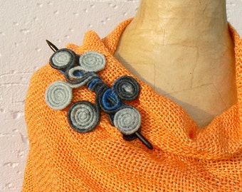 Wire wrap shawl pin | Etsy