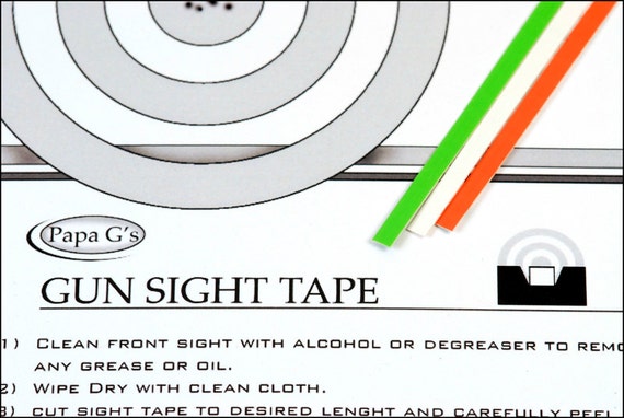 Gun Sight Tape Range Bag Size handguns rifles
