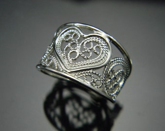 Snake ring Silver Filigree Filigree Ring Cigar Band Rings
