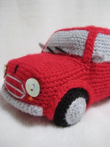 Haakpatroon Amigurumi Klassieke Mini Cooper Auto door Millionbells
