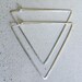 LARGE TRIANGLE HOOPS Big Hammered Gold by NEWREFINEDBASICS
