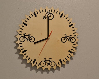 Bicycle wall clock | Etsy