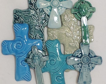 Blue mosaic cross | Etsy