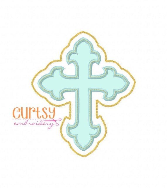 Cross Embroidery Design Cross Applique Design