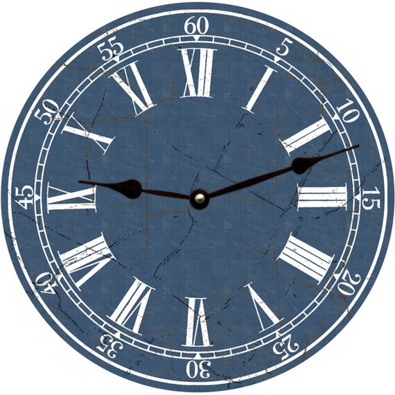 Navy Blue Clock