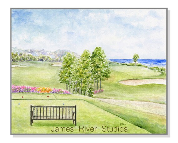Golf Watercolor Golf Painting Golf Art Golf Print. Golf