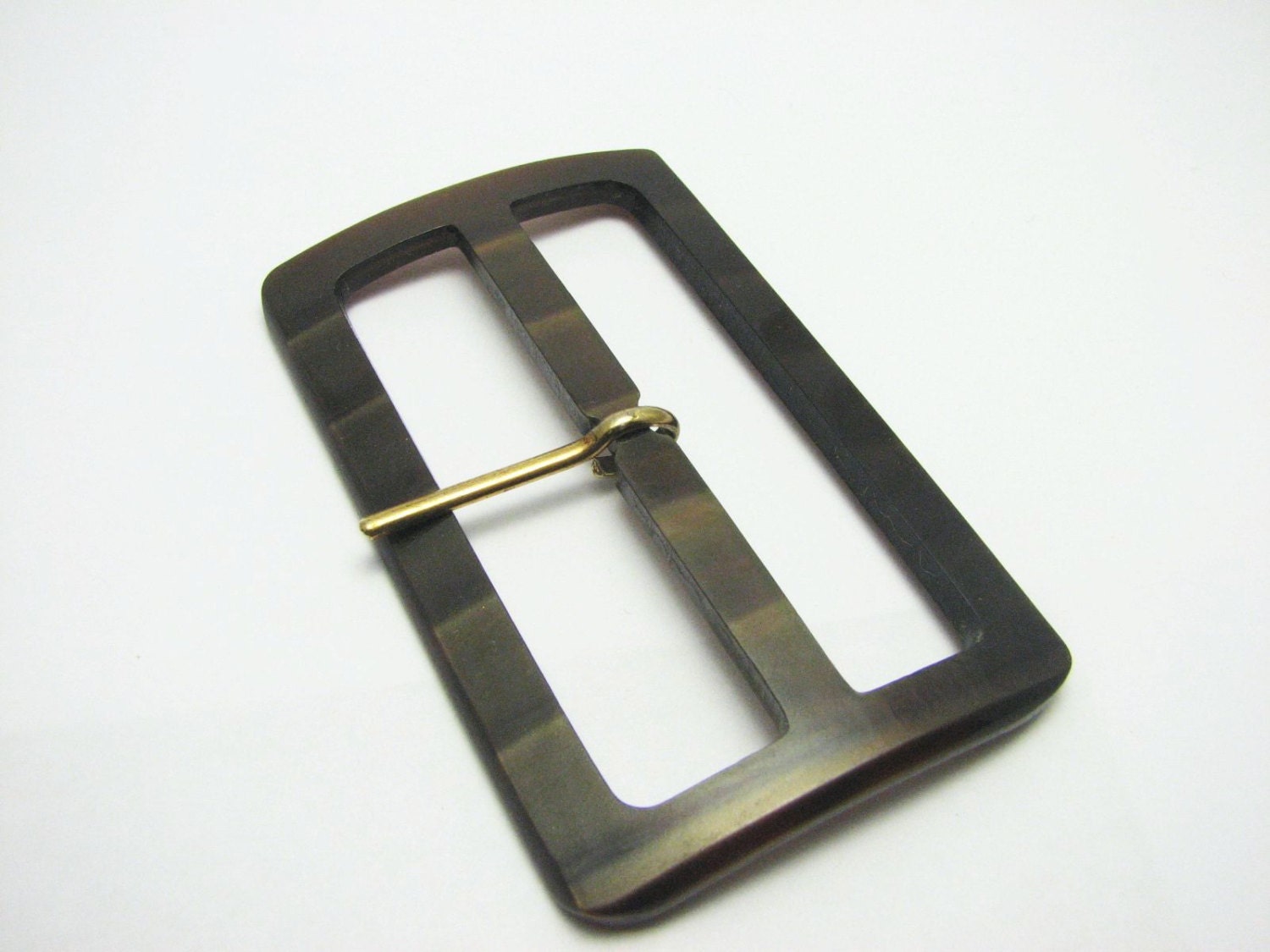 Extra Large Brown Belt Buckle, Plastic Belt Buckles from 1950s, unused ...
