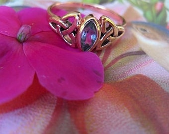 Solid copper Celtic Knot band ring CRI3391 5/16 of an inch