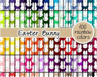 Items similar to Easter digital paper Easter scrapbook paper Bunny ...
