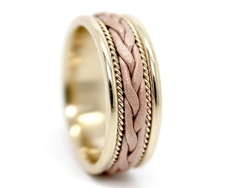 Woven gold ring | Etsy