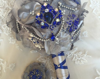 Unique royal blue bouquet related items | Etsy