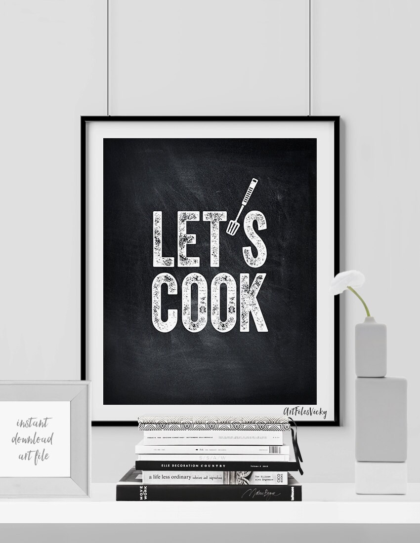 Kitchen art Printable poster Kitchen poster Wall by ArtFilesVicky