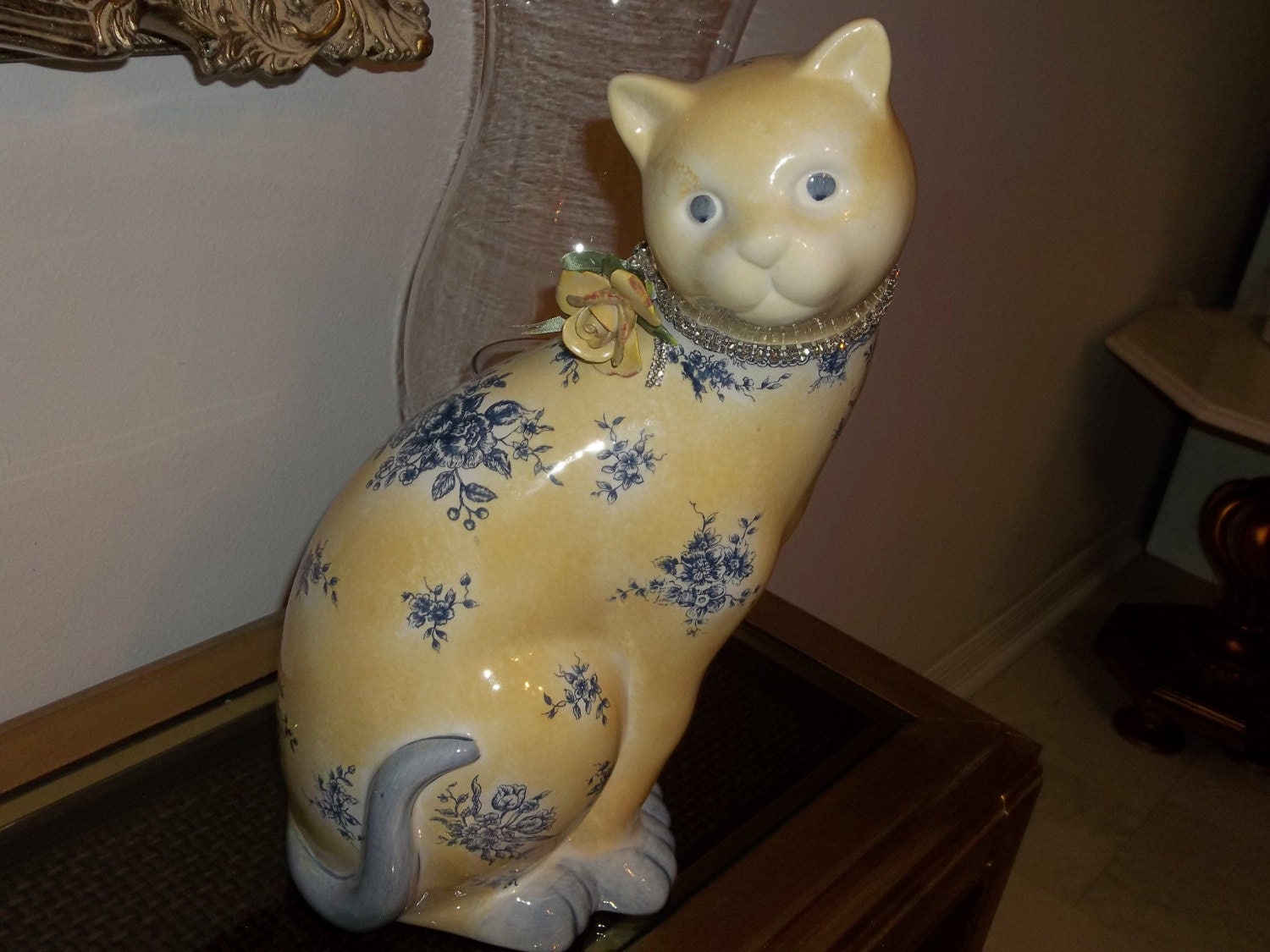 Ceramic Cat Ceramic Kitty Large Ceramic Cat