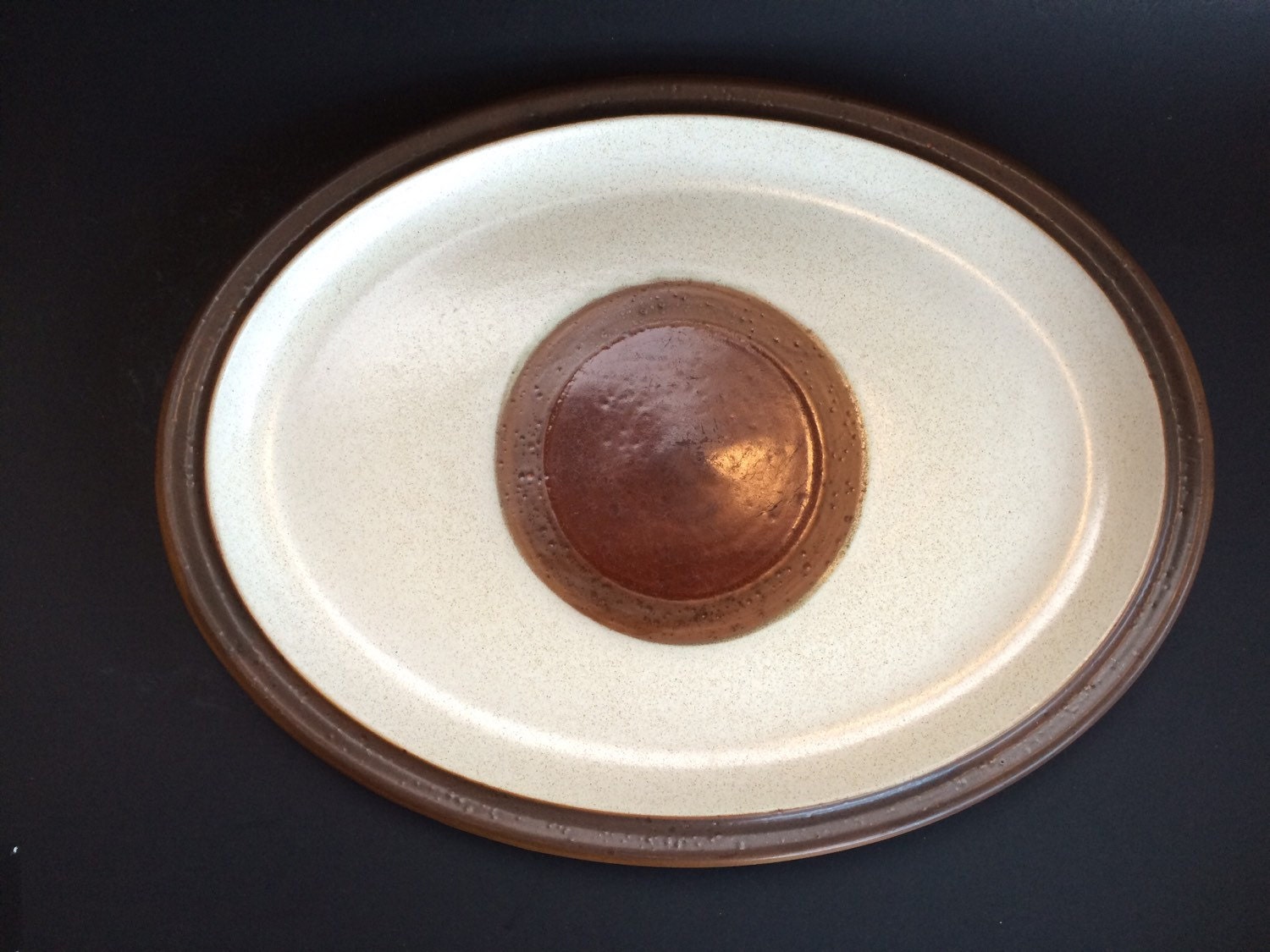 Vintage 14″ Denby Brown Pottery Homestead Oval Serving Platter England ...