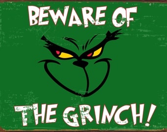 Grinch sign | Etsy