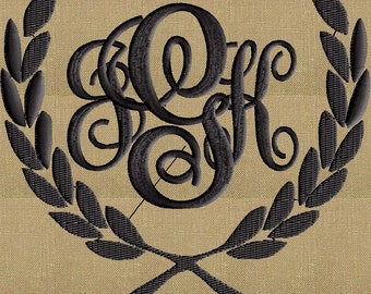 Font Frame Monogram Embroidery Design Font not by StitchElf