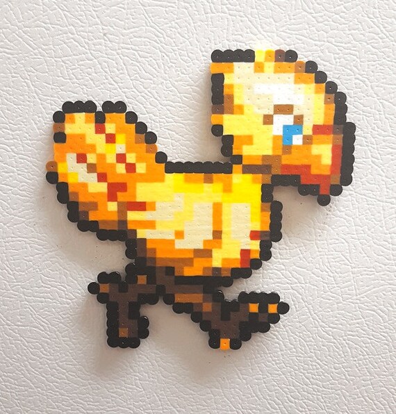 Chocobo Perler Final Fantasy 8 bit perler beads pixel art