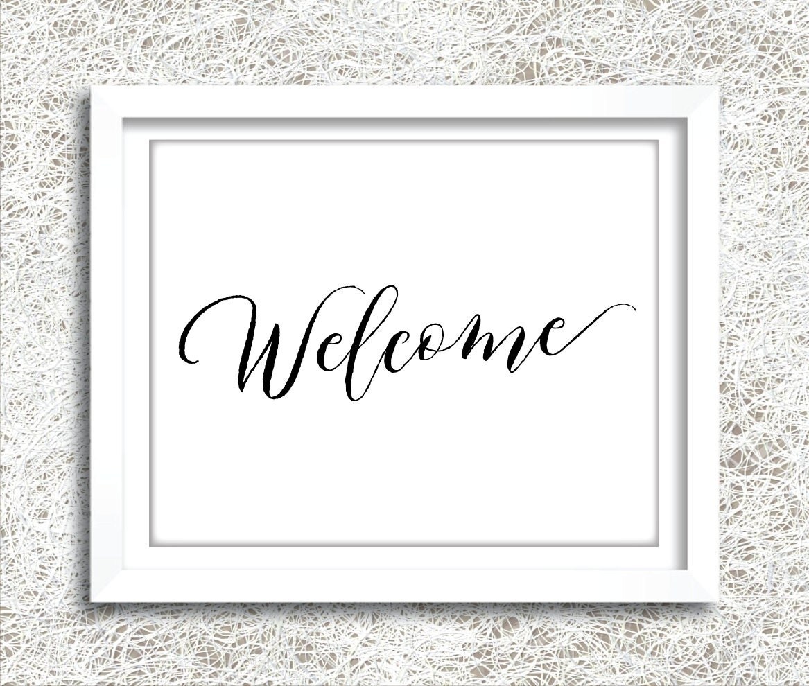 Printable Welcome Sign Instant Download DIY Wedding