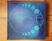 Unique moon phases wall art related items | Etsy