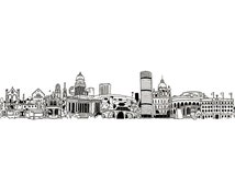 Unique building drawing related items | Etsy