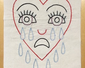 Crying heart | Etsy